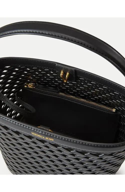 Veronica Beard Small Perforated Leather Bucket Bag