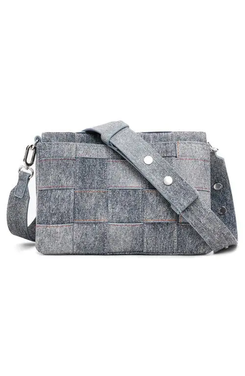 Desigual Woven Denim Crossbody Bag