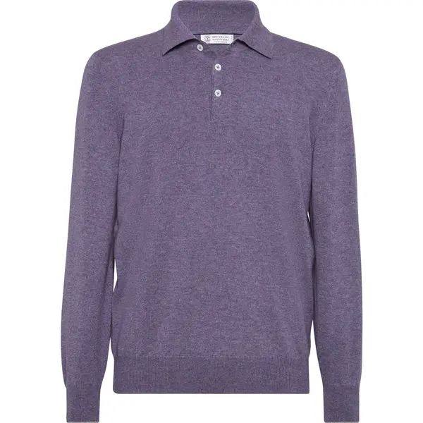 Brunello Cucinelli Polo-style Sweater - Purple