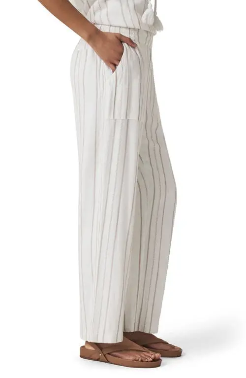 Splendid Layla Stripe Pants - White/ Fawn