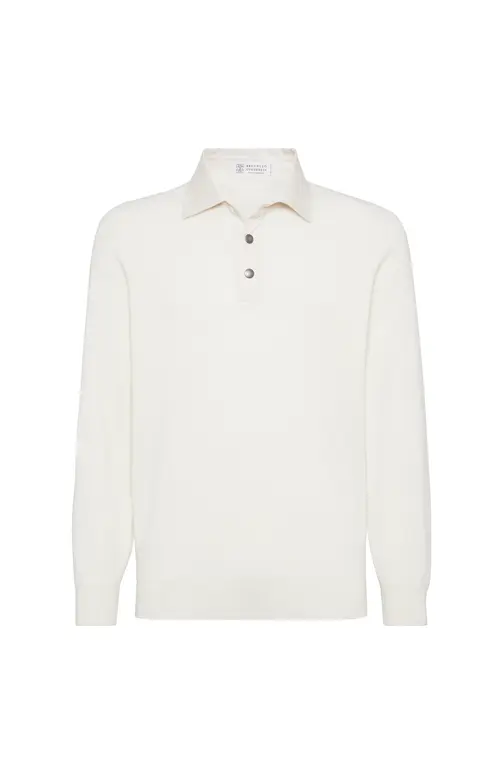 Brunello Cucinelli Rib Knit Polo - Panama