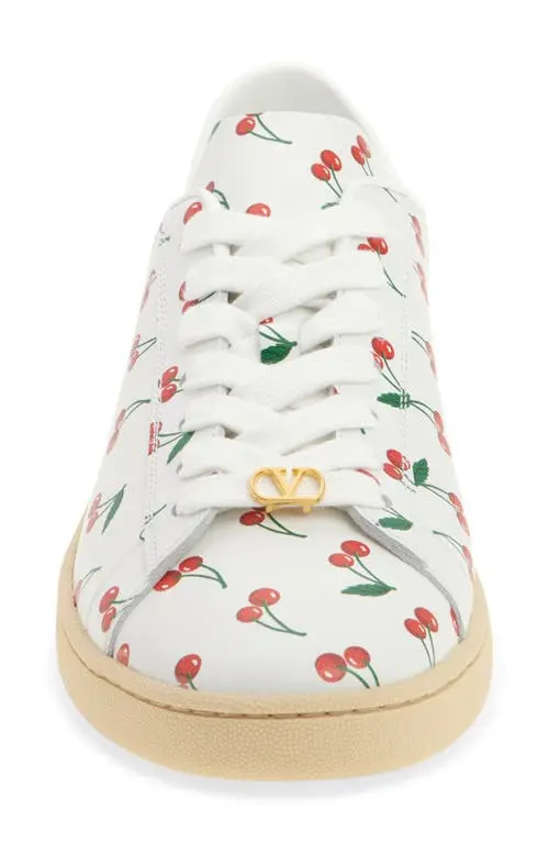Valentino Garavani Royco Cherry Low Top Sneakers - White Multi