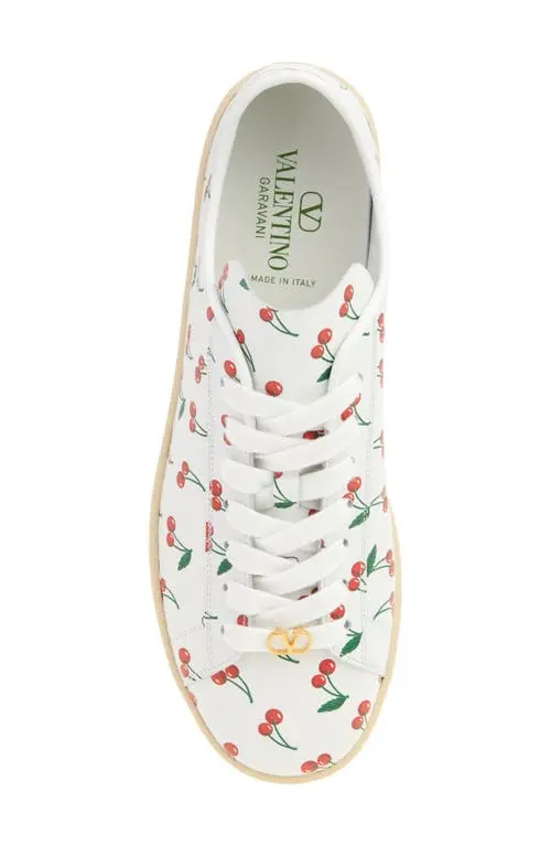 Valentino Garavani Royco Cherry Low Top Sneakers - White Multi