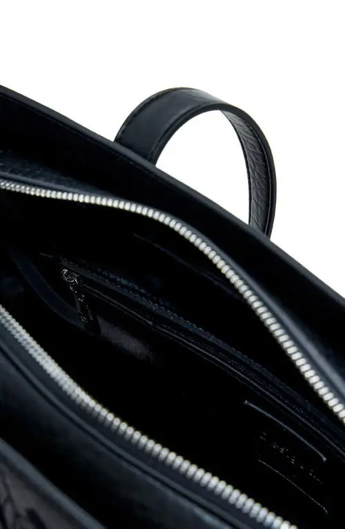Desigual Leaf Jacquard Faux Leather Tote