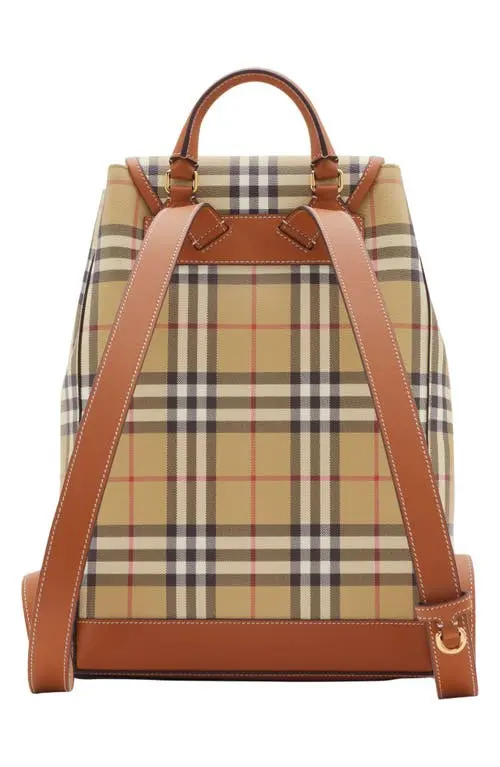 Burberry Check Coated Canvas Backpack