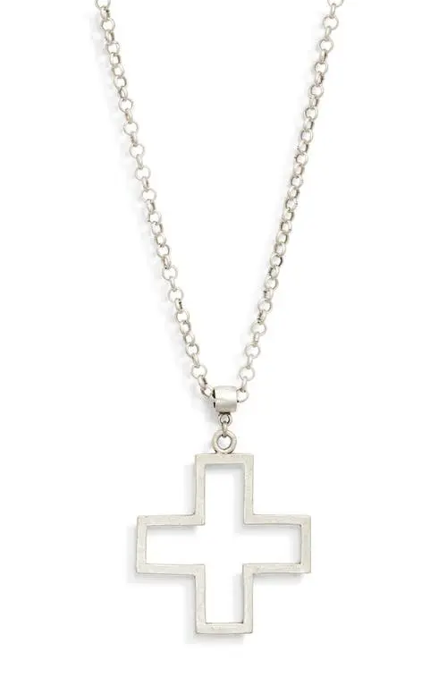 CHILD OF WILD Madonna Cross Chain Necklace - Silver