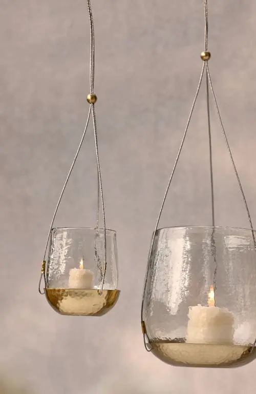 THE COLLECTIVE HOME Pebbled Hanging Lantern