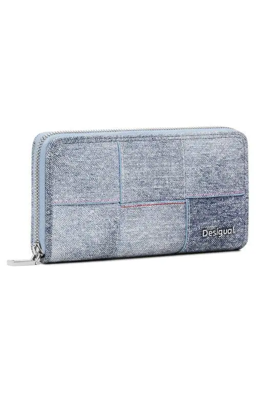 Desigual Denim Zip Around Wallet