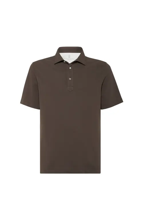 Brunello Cucinelli Piqué Polo Shirt - Brown