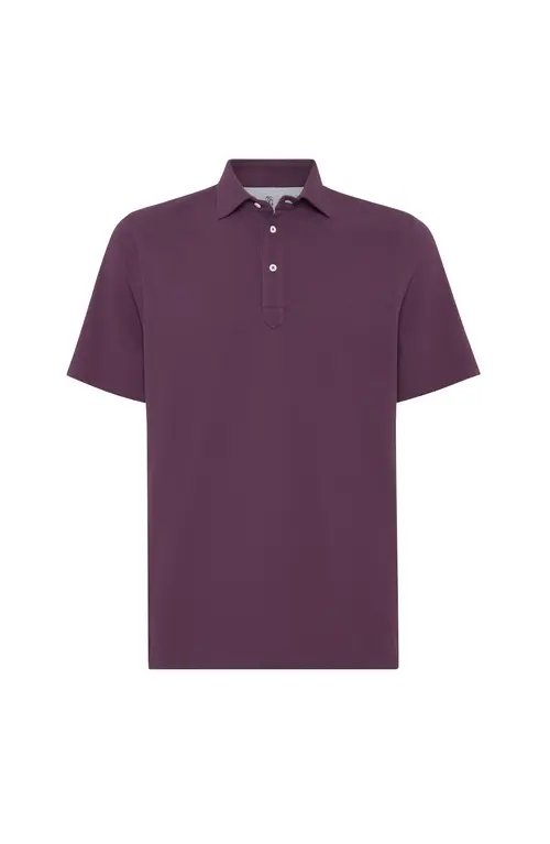 Brunello Cucinelli Piqué Polo Shirt - Burgundy