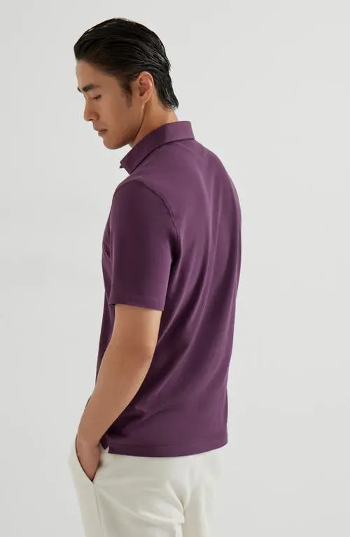 Brunello Cucinelli Piqué Polo Shirt - Burgundy