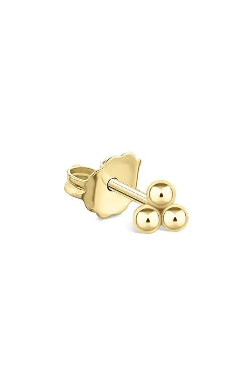 MARIA TASH Three Ball Trinity Single Stud Earring - 14k Yellow Gold