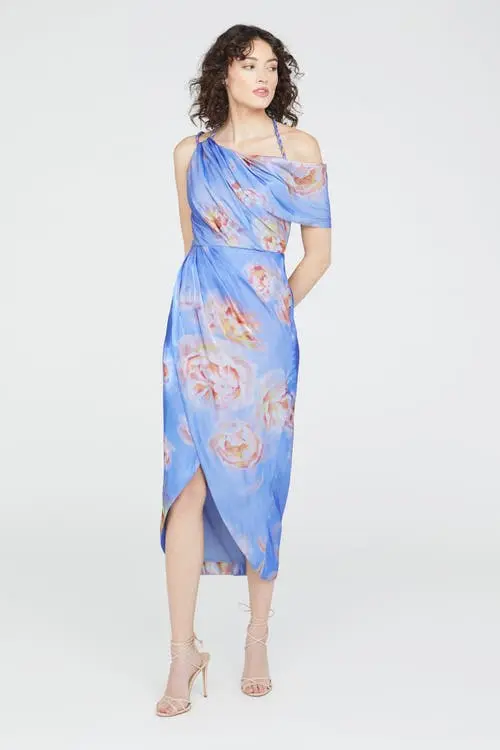 Theia Yannah Wrap Cocktail Dress