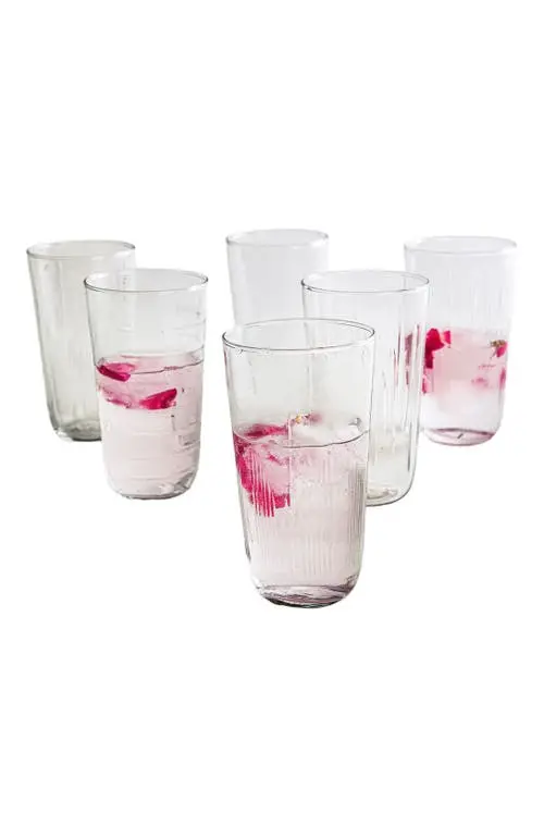 THE COLLECTIVE HOME Hudson Tall Glassesset Of 6 - Clear
