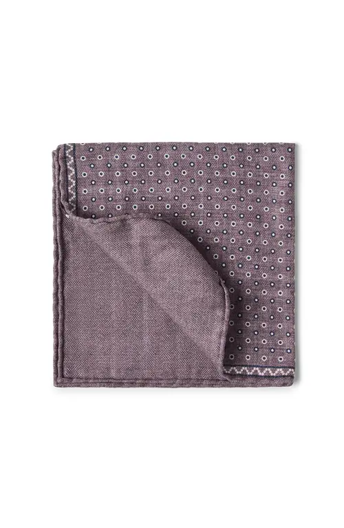 Brunello Cucinelli Spotted Pocket Square - Blueberry