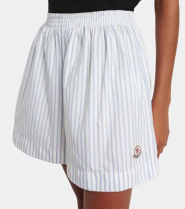 Moncler Striped Technical Shorts - White