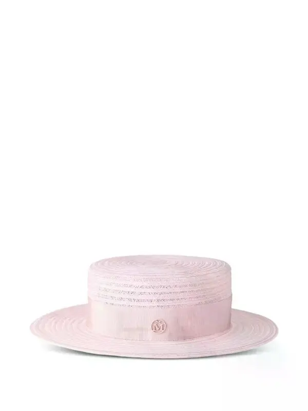 MAISON MICHEL Logo-plaque Hat - Pink