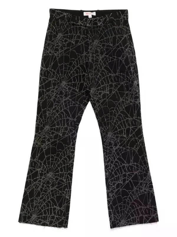 MASU Flocky-web Flared Trousers