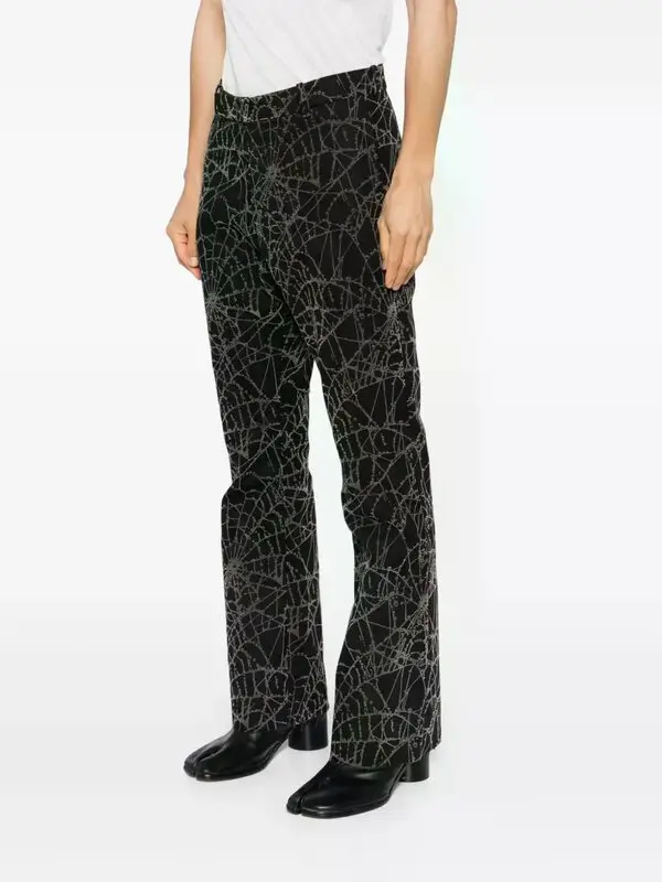 MASU Flocky-web Flared Trousers