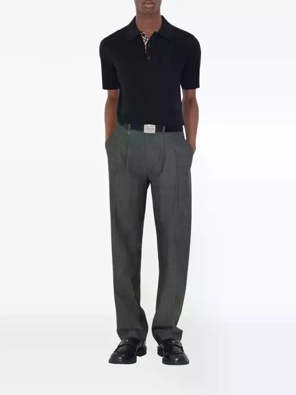Burberry Wool Polo Shirt - Blue