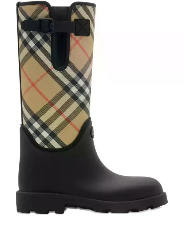 Burberry Check Knee-high Rubber Boots