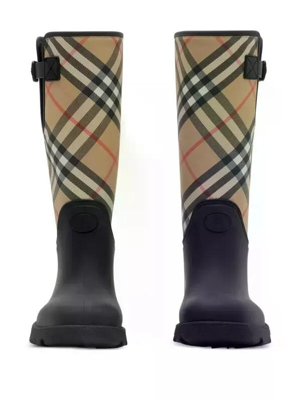 Burberry Check Knee-high Rubber Boots