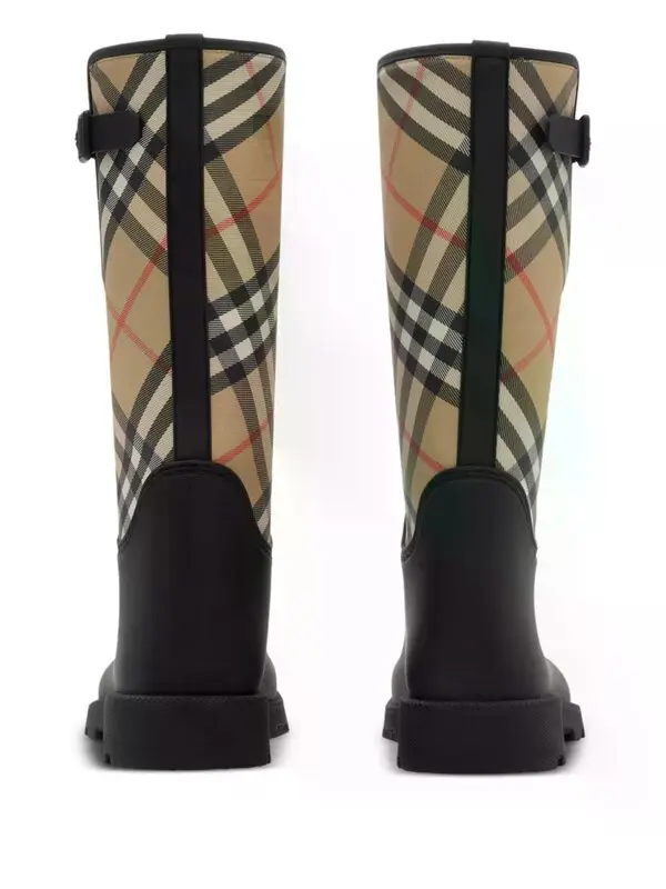 Burberry Check Knee-high Rubber Boots