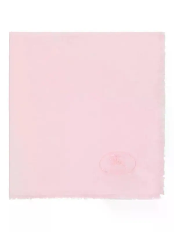 Burberry Fringed Square Scarf - Pink