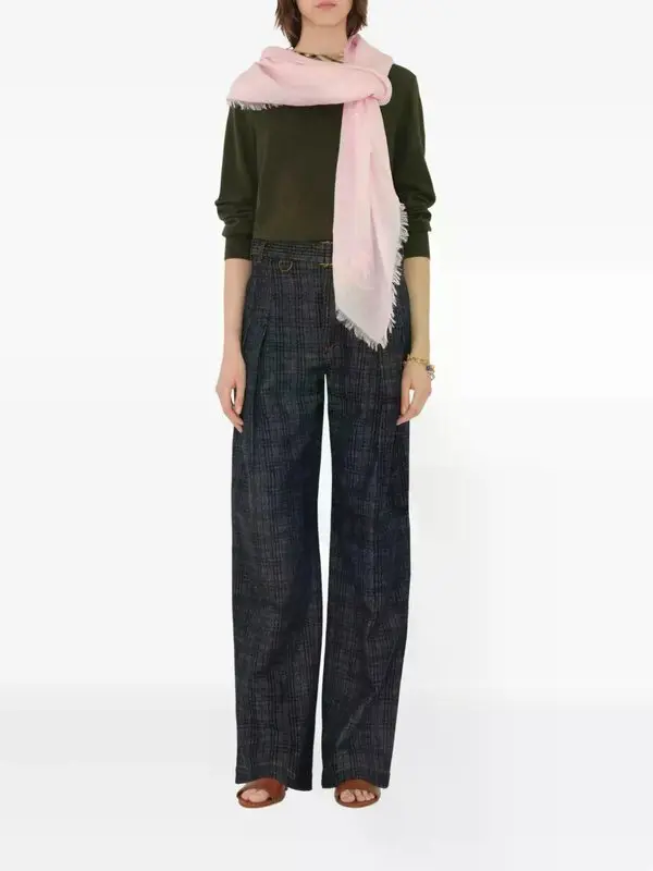 Burberry Fringed Square Scarf