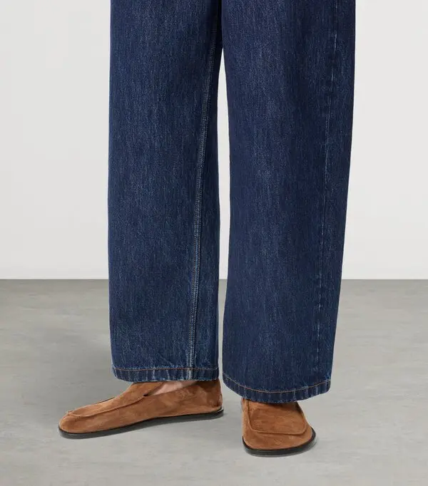 Loewe Suede Flex Loafers - Brown