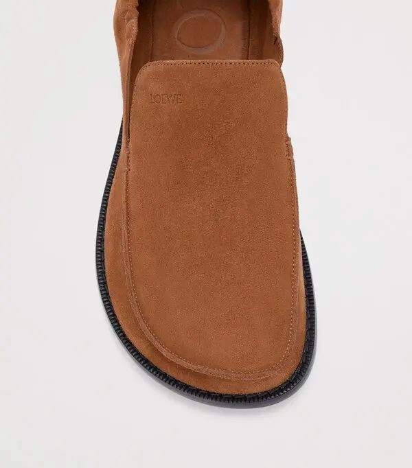 Loewe Suede Flex Loafers - Brown