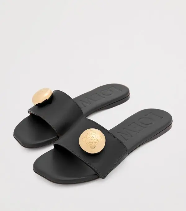 Loewe Pebble Slides - Black