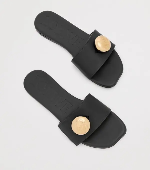 Loewe Pebble Slides - Black