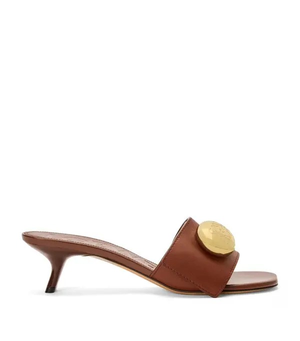Loewe Leather Heeled Mules