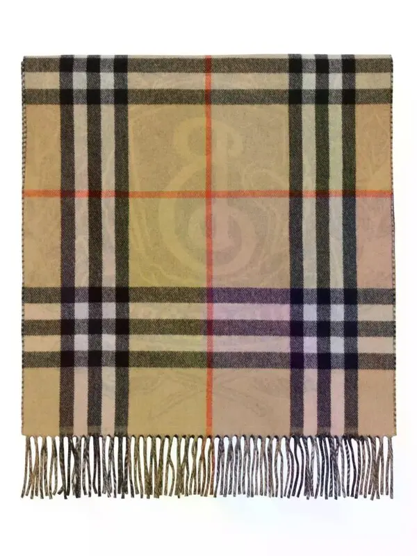 Burberry Checked Cashmere Scarf