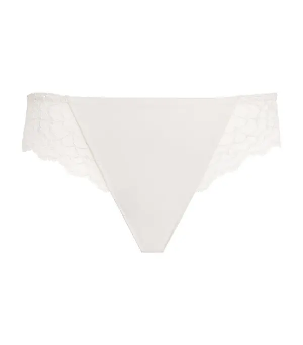 Simone Perele Lace-trim Caresse Briefs - Ivory