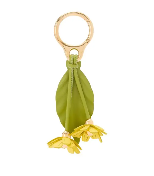 Loewe Leather Camomille Keyring - Yellow
