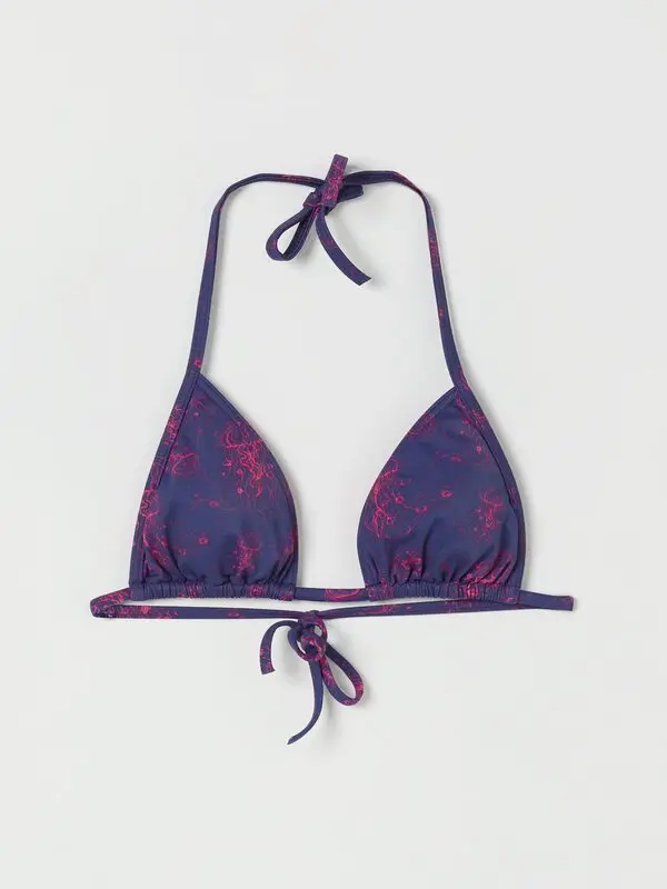 KAMPOS Blue Printed Bikini Top - Navy