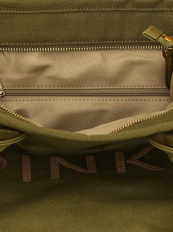 トートバッグ PINKO Medium 'Beach' shopping bag Green Pinko Medium Beach Shopping Bag - Green | Editorialist