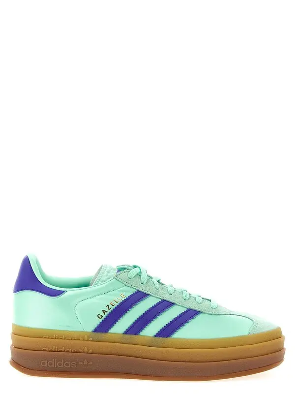 adidas gazelle silver green womens adidas ORIGINALS Gazelle Bold Trainers main image 1
