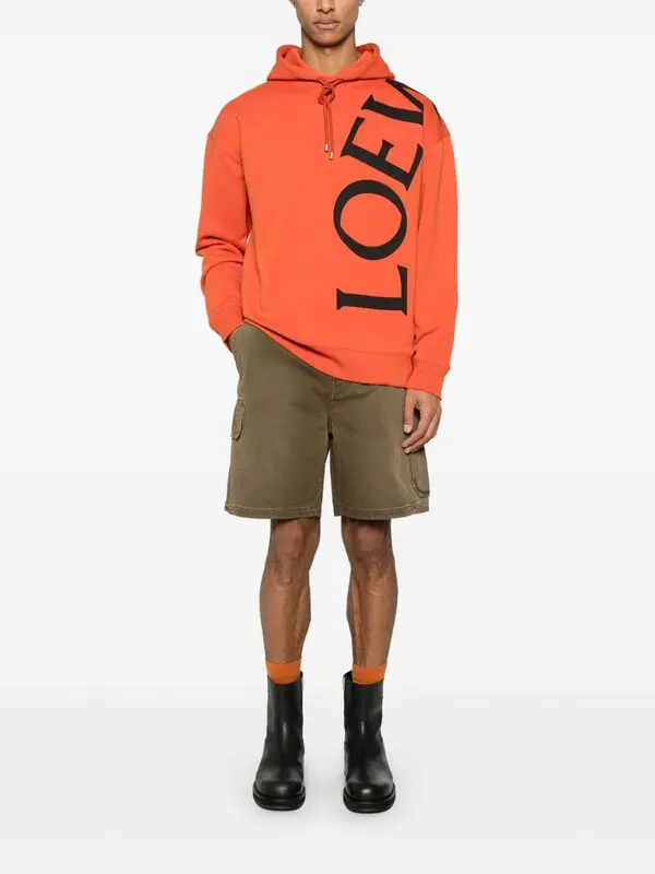 Loewe Cotton Cargo Shorts - Kaki