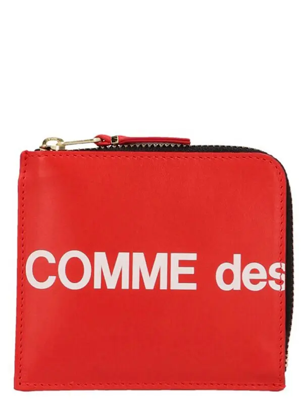 Comme Des Garçons Huge Logo Wallet - Red
