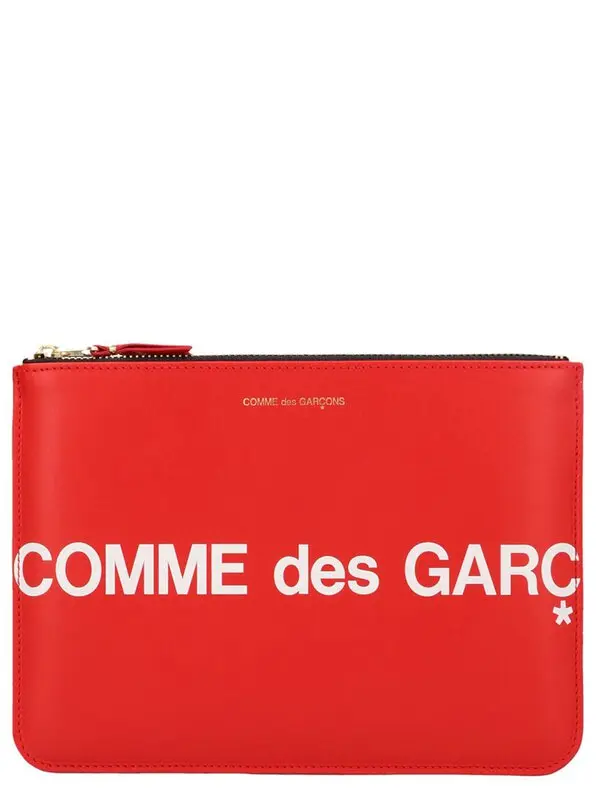 Comme Des Garçons Huge Logo' Wallet - Red