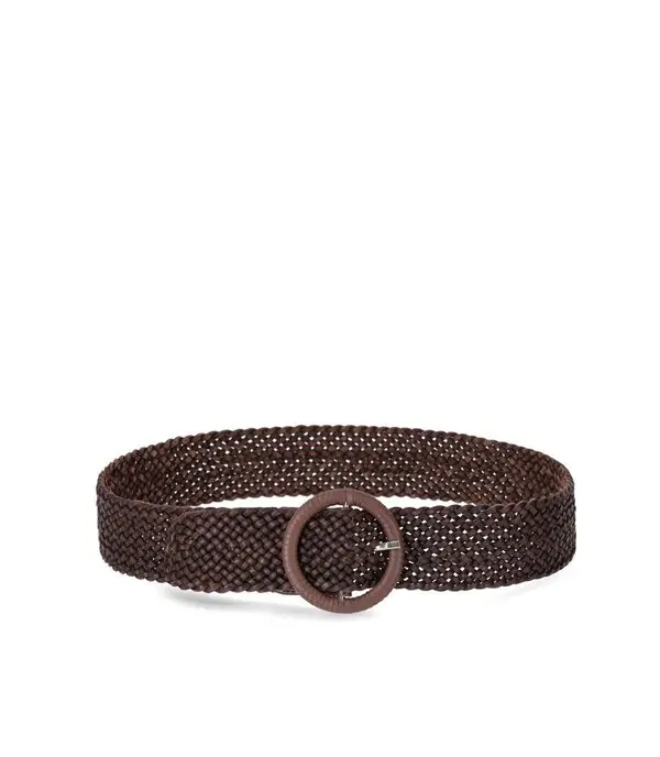 Dragon Diffusion Woven Leather Belt - Brown