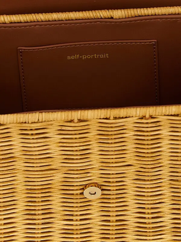SELF-PORTRAIT Rattan Mini Bow Bag