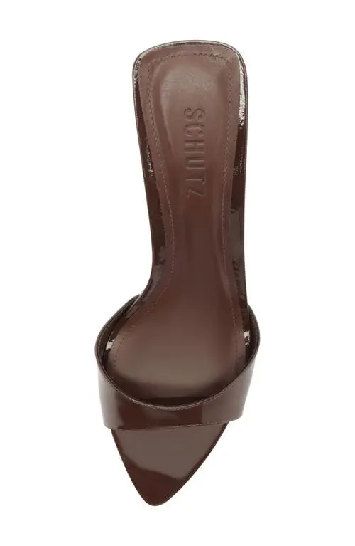 Schutz Elodie Pointed Toe Sandal - Root Brown
