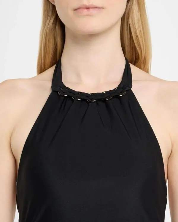 Ramy Brook Jasmyne Ring Halter One-piece Swimsuit - Black