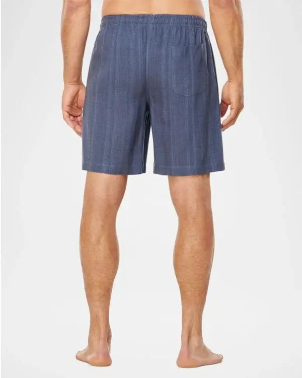 Majestic International Striped Lounge Shorts - Chambray