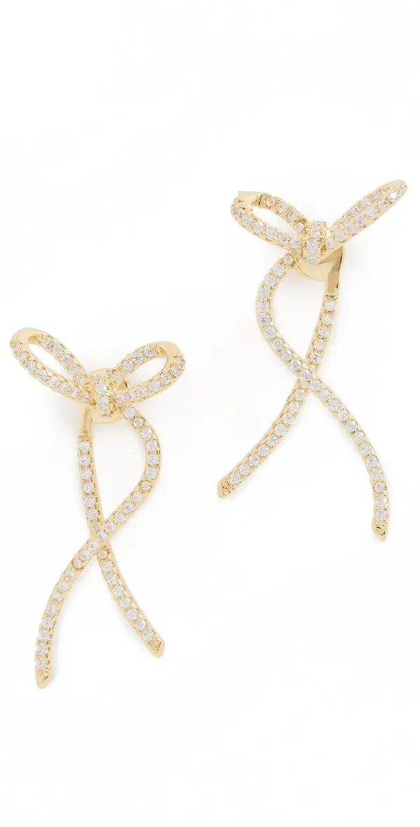 Shashi Caroline Bow Earrings - Gold