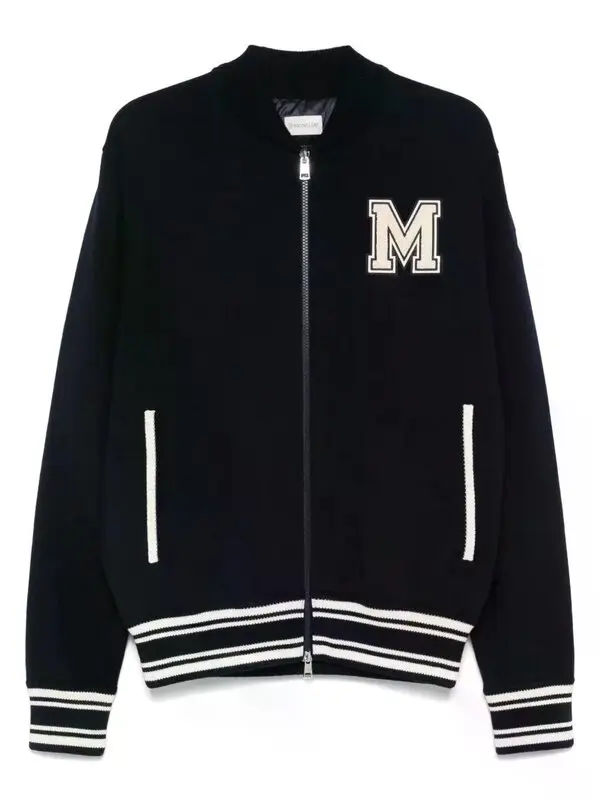 Moncler Contrast-panel Jacket - Blue
